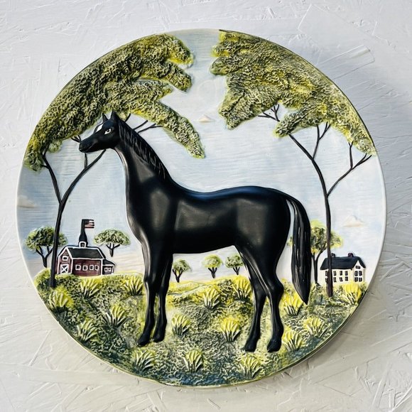 Warren Kimble | Wall Decor | Warren Kimble Sakura Horse Souvenir Plate ...